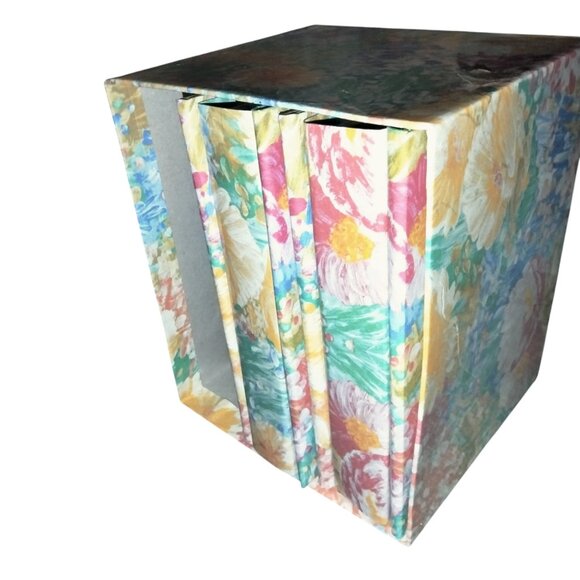 Unknown | Art | Photo Album Library With Floral Box Set Holds 3 Photo ...